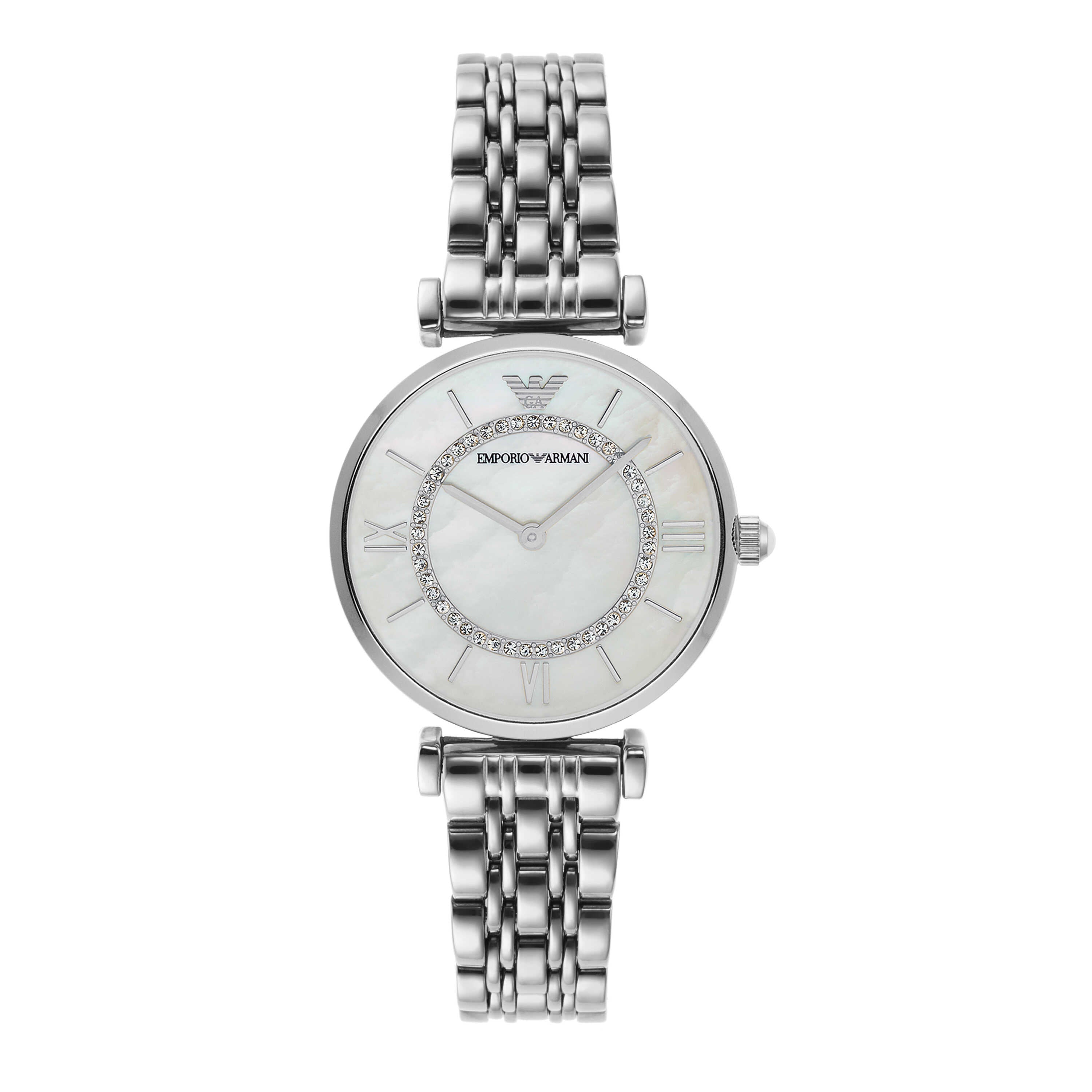 Emporio Armani Silver-Tone Analogue Watch AR1908 – Watch Station ...