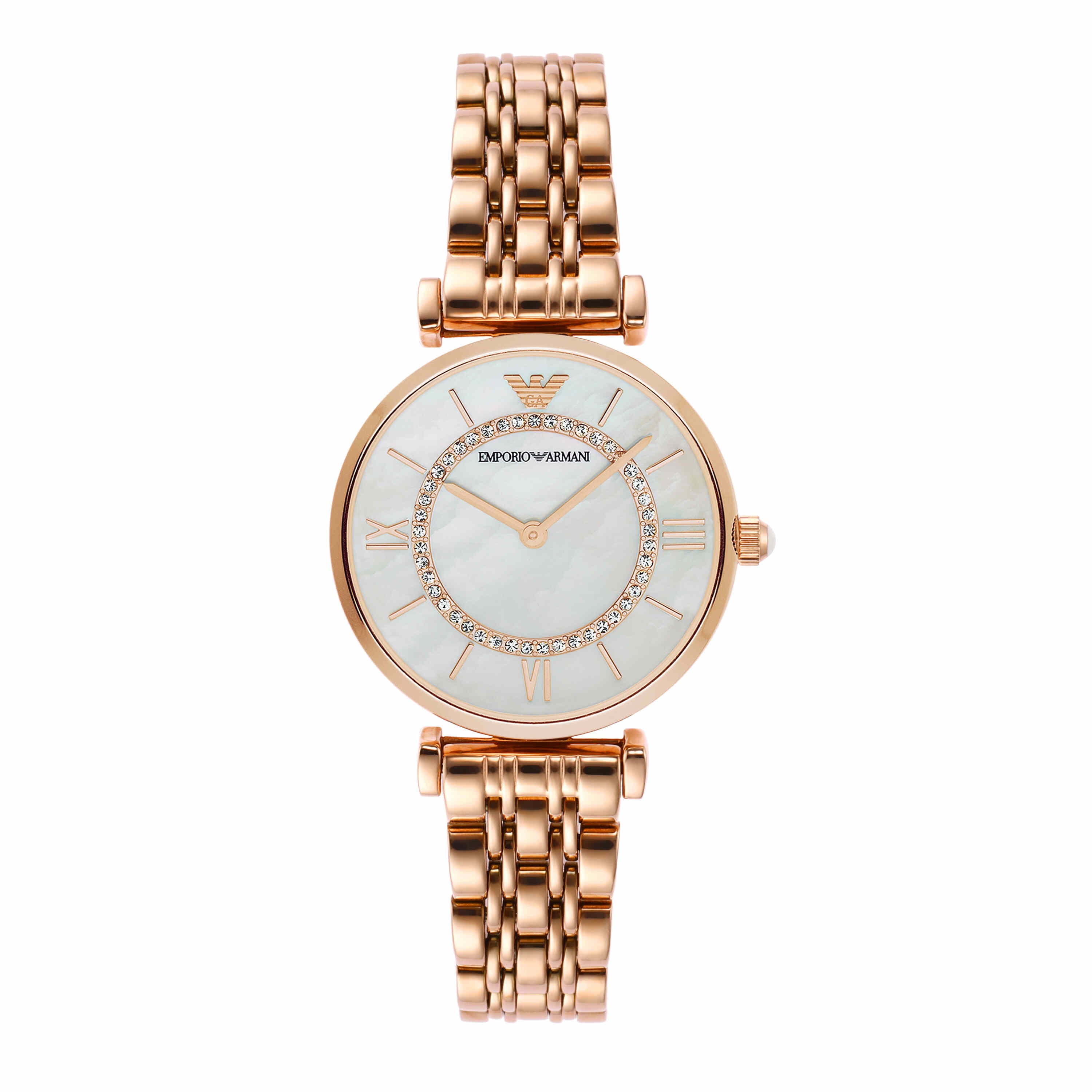 Emporio Armani Rose Gold Tone Analogue Watch AR1909 – Watch Station ...